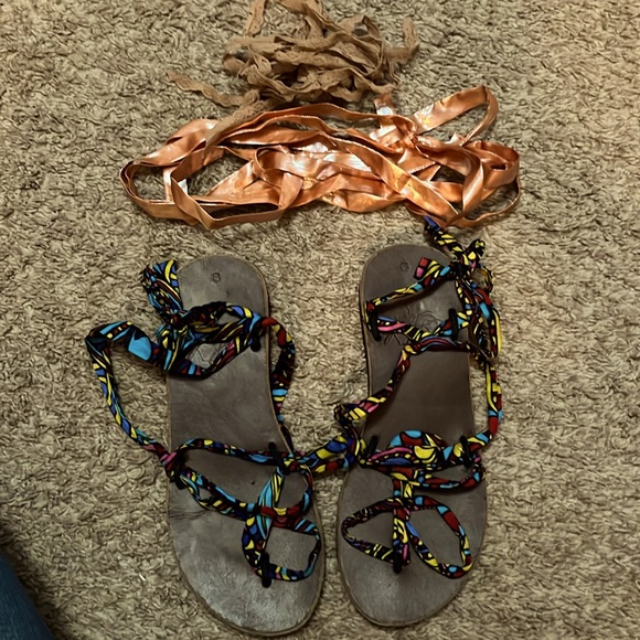 Sseko | Shoes | Sseko Ribbon Sandals Three Ribbon Sets Gently Worn ...